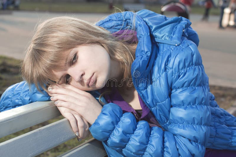 Loneliness stock image. Image of hair, female, spring - 24553873