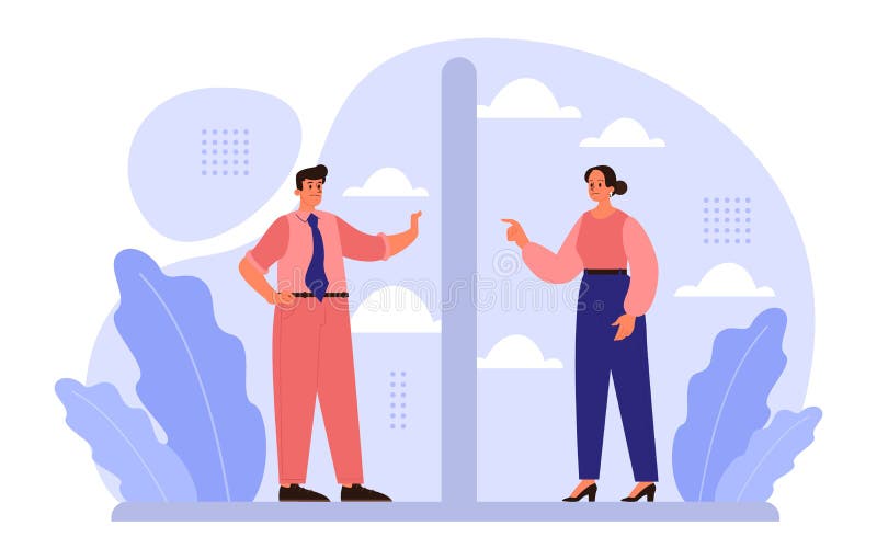 Loneliness Concept. Unhappy Person Left Alone Stock Illustration ...