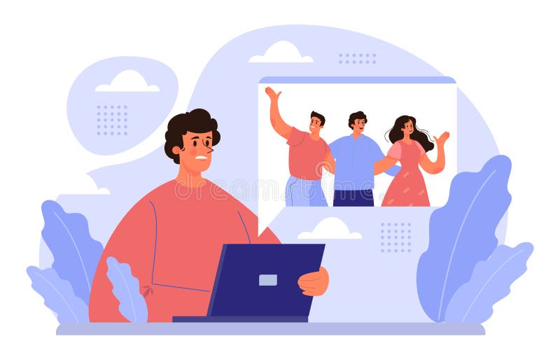 Loneliness Concept. Unhappy Person Left Alone Stock Vector ...