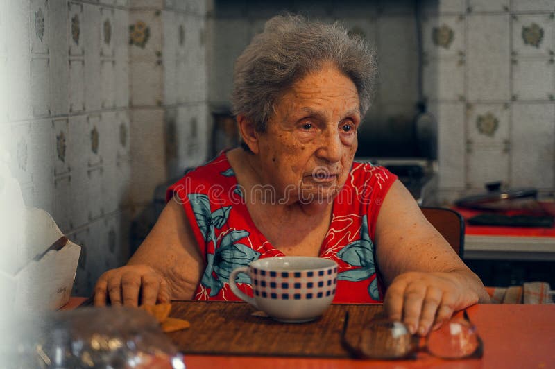 The Loneliness of Old People Stock Image - Image of grandmother, elder ...