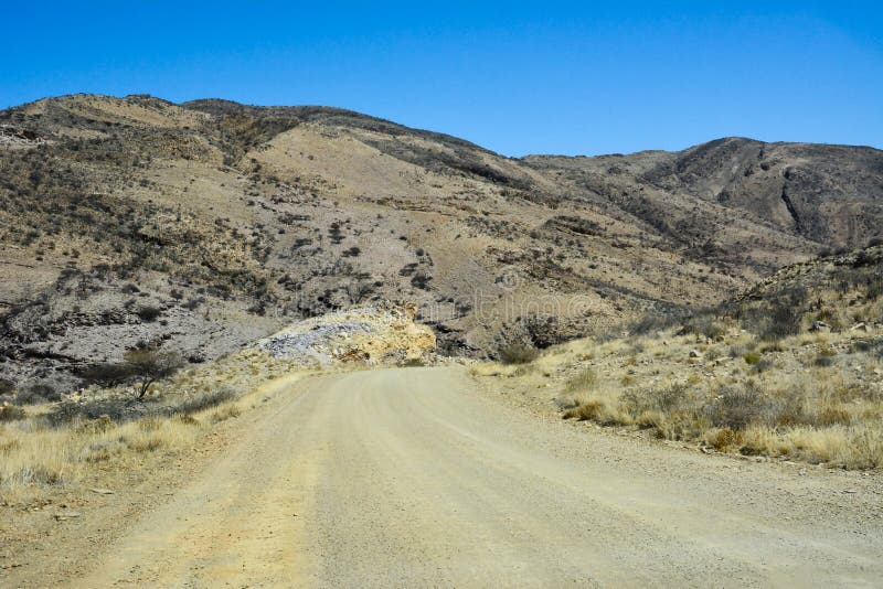 A Lonely Asphalt Road in the Desert in Perspective Against a Blue Sky ...