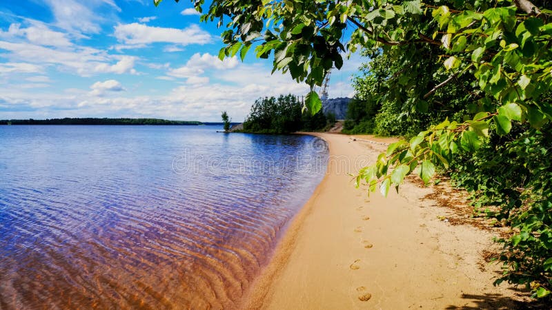 Lonely beach. stock image. Image of sunny, sand, beach - 152372551