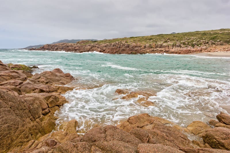 Lonely beach stock photo. Image of atlantic, waves, camarinas - 44403364