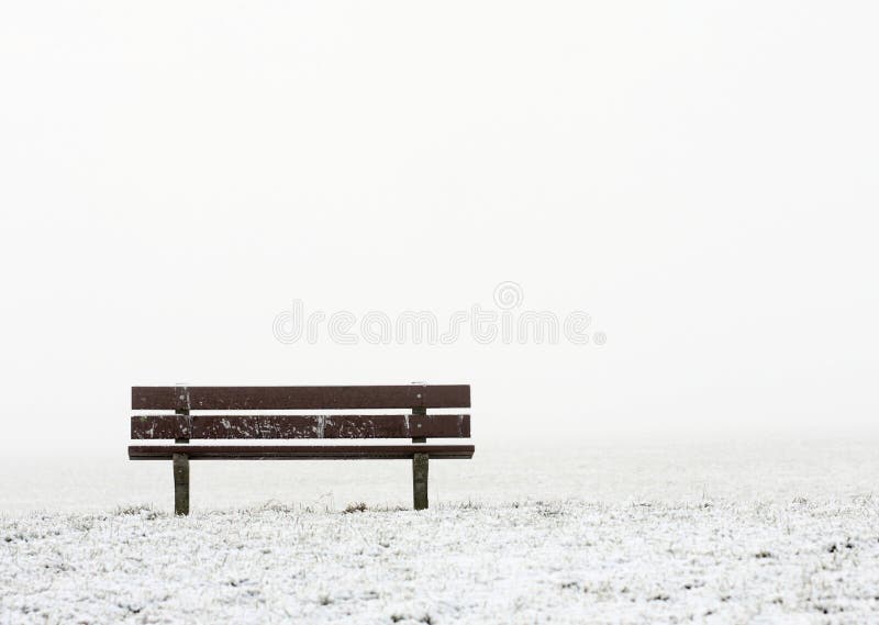 Lonely Bench with Beautiful Mountain Scenery Stock Image - Image of ...