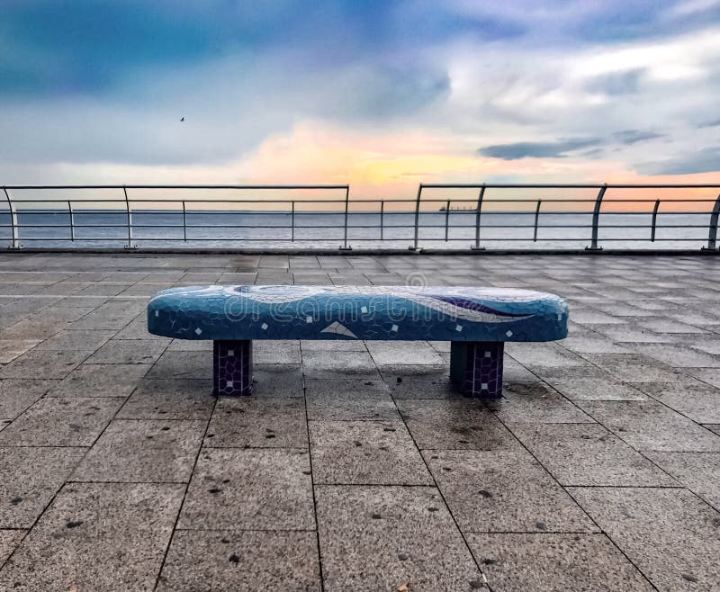 Lonely bench stock photo. Image of sunset, lonely, alone - 115481542