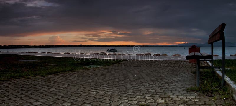 Lonely Bench stock image. Image of lonley, lake, copyright - 58626159