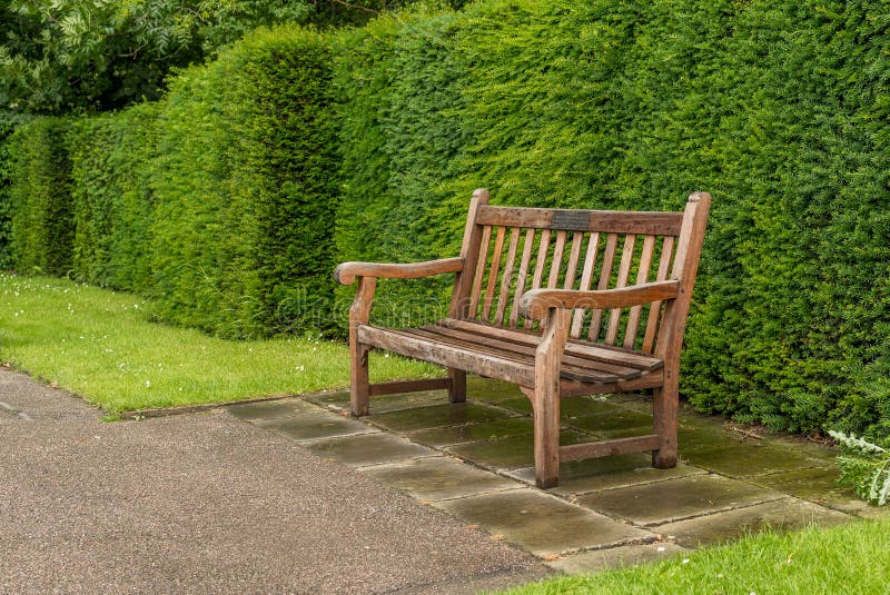 Lonely Bench in a Park in London Stock Image - Image of europe, summer ...