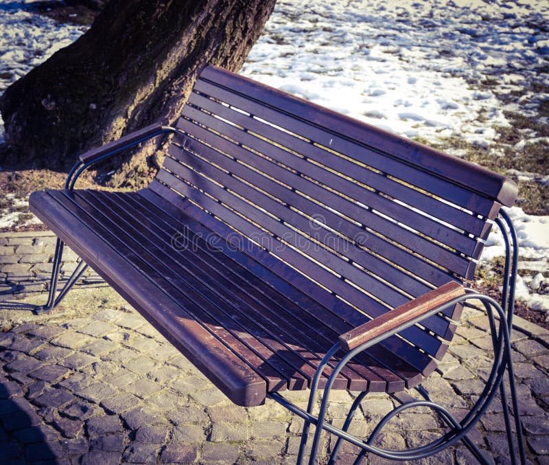 Lonely bench stock image. Image of natural, nature, walk - 50187643