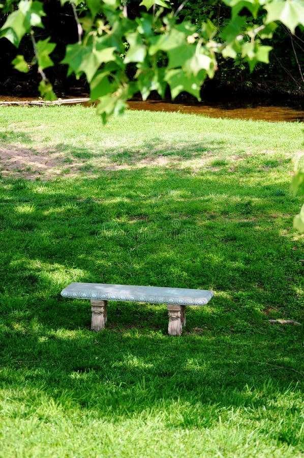 Lonely Bench on Cold, Blue Winter in the Park Stock Photo - Image of ...