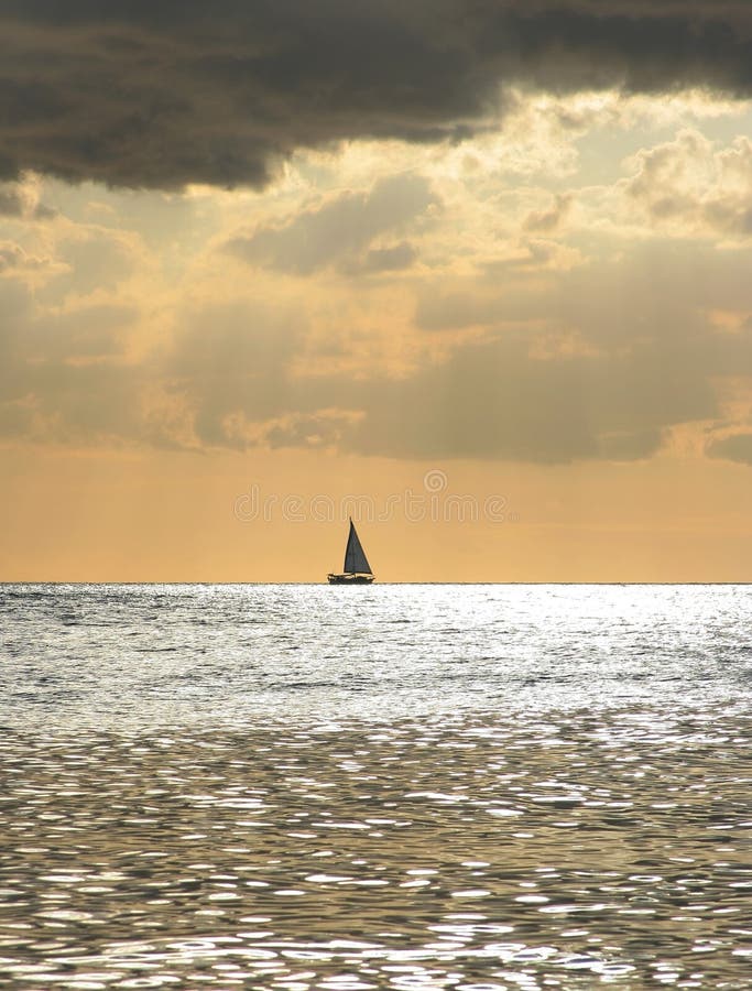 Lonely boat stock image. Image of cloudy, sport, calm - 1113653