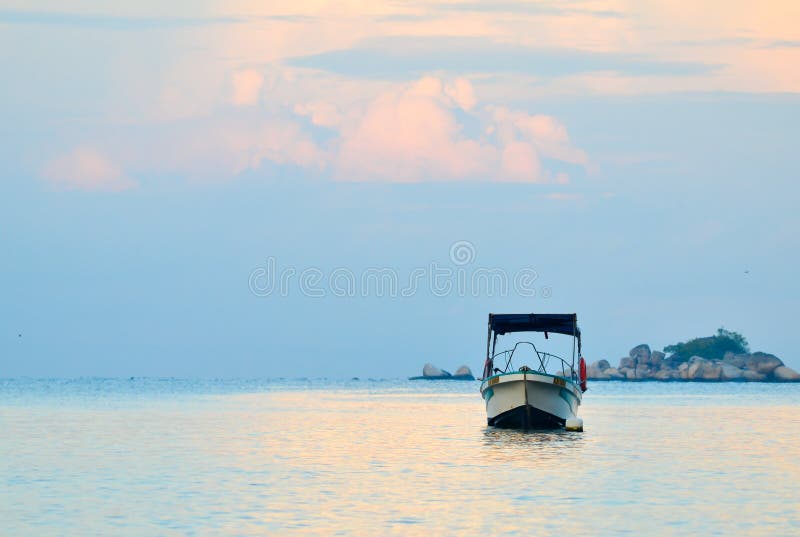 Lonely boat stock photo. Image of nature, wave, ocean - 28096416