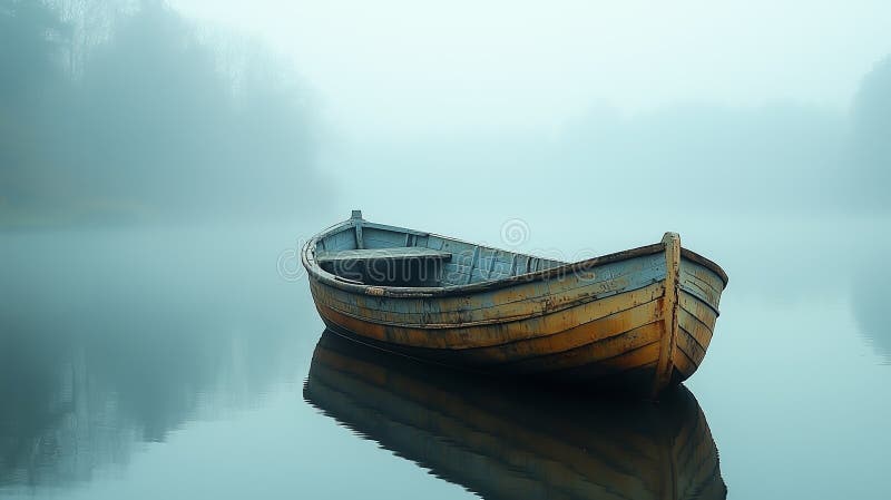 Lonely Boat - Art Photo with Perfect Simple Composition Stock Image ...