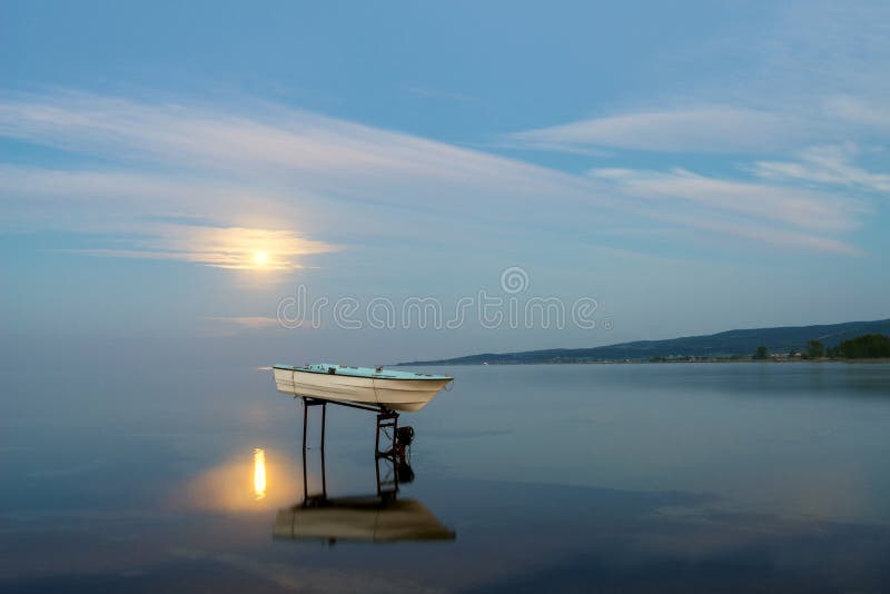 119 Lonely Boat Moonlight Stock Photos - Free & Royalty-Free Stock ...