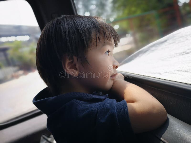 The Boy Waiting for Something. Stock Image - Image of children, small ...