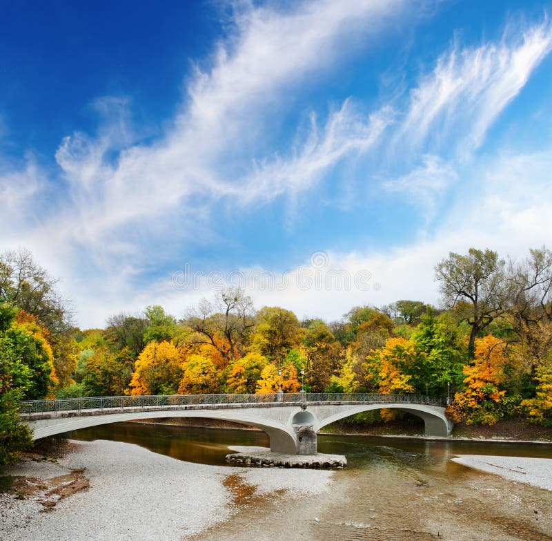 Lonely bridge stock photo. Image of europe, forest, majestic - 32557988