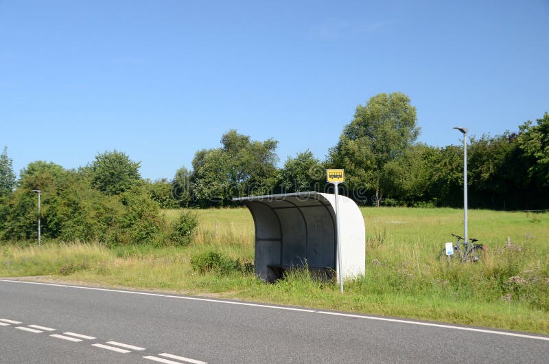 Lonely Bus Stop stock image. Image of times, transport - 96514523