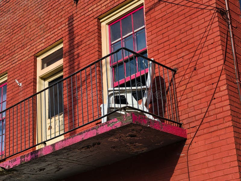 Lonely Chair on Balcony of Old Building Stock Image - Image of ...