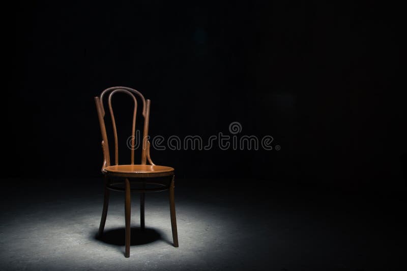 Lonely Chair at the Empty Room Stock Photo - Image of stand, theater ...