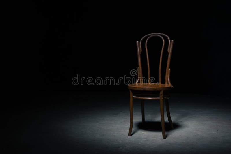 Lonely Chair at the Empty Room Stock Photo - Image of stand, theater ...