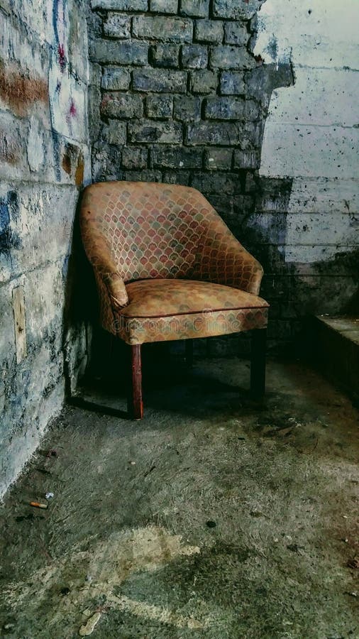 Lonely Chair stock photo. Image of unmaintained, corner - 106679376