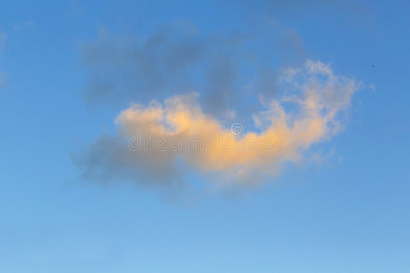 Lonely Cloud on the Blue Sky Stock Photo - Image of clouds, cloudscape ...
