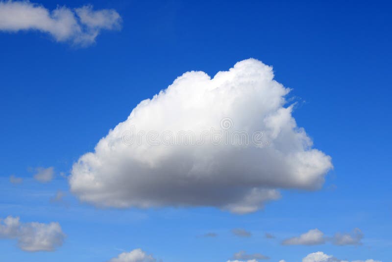Lonely Cloud Over an Intense Blue Sky Stock Image - Image of blue ...