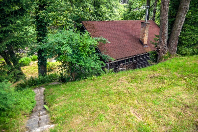 Lonely cottage stock photo. Image of leaf, silence, building - 38715368