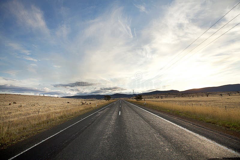 Lonely country road stock image. Image of lonely, country - 63290993