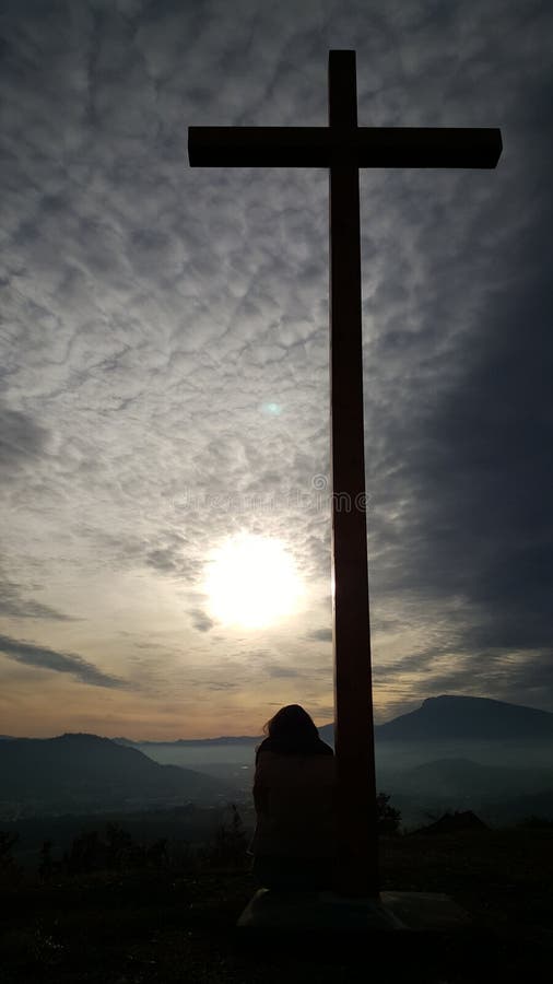 Lonely cross stock image. Image of cross, peace, jesus - 93849247