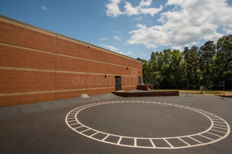 Lonely Empty School Yard stock image. Image of deserted - 61723511