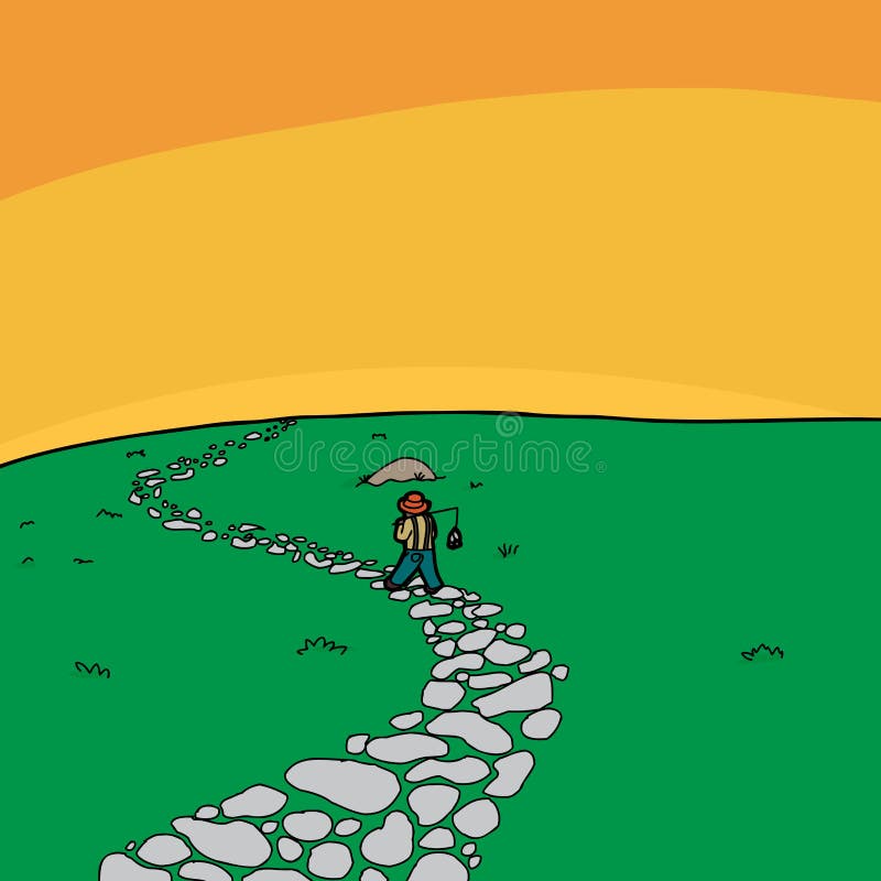 Walking Path Cartoon Stock Illustrations – 925 Walking Path Cartoon ...