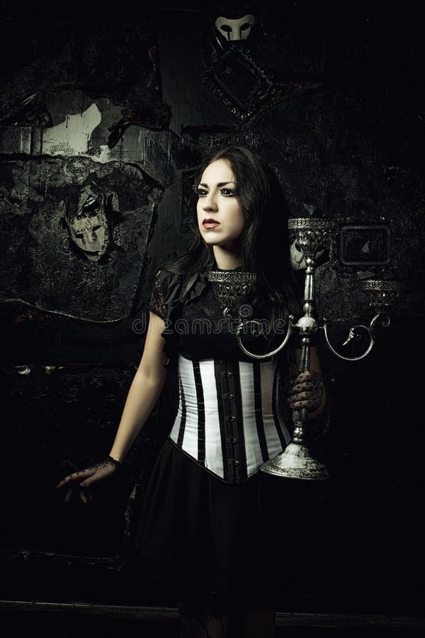 Beautiful Scared Goth Girl Stock Photos - Free & Royalty-Free Stock ...