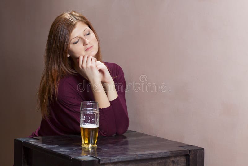 Lonely Girl Sitting at a Table Stock Image - Image of house, lady: 28925993