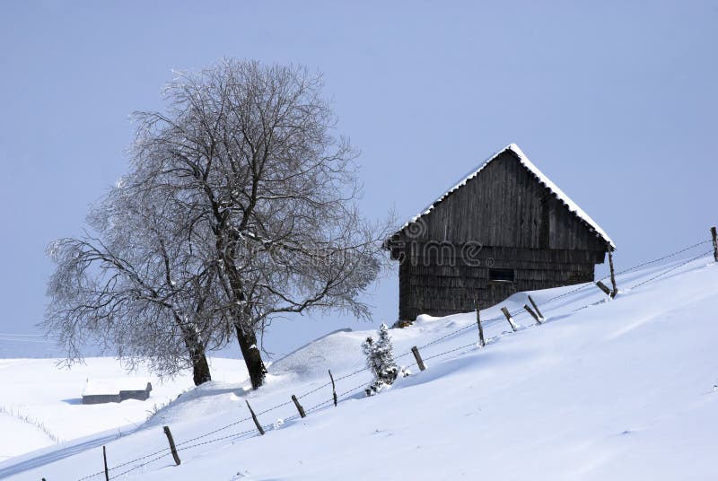 Lonely house stock image. Image of scene, christmas, north - 8411907
