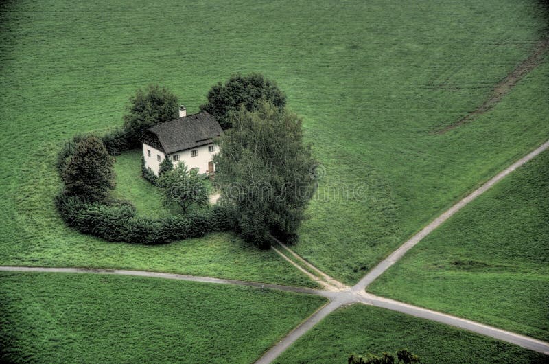 Lonely house stock image. Image of grass, relaxation, isolation - 9165283