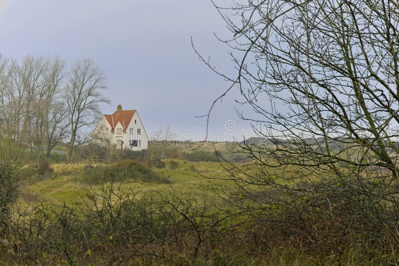 A Lonely House in the Dunes Stock Photo - Image of agriculture, country ...