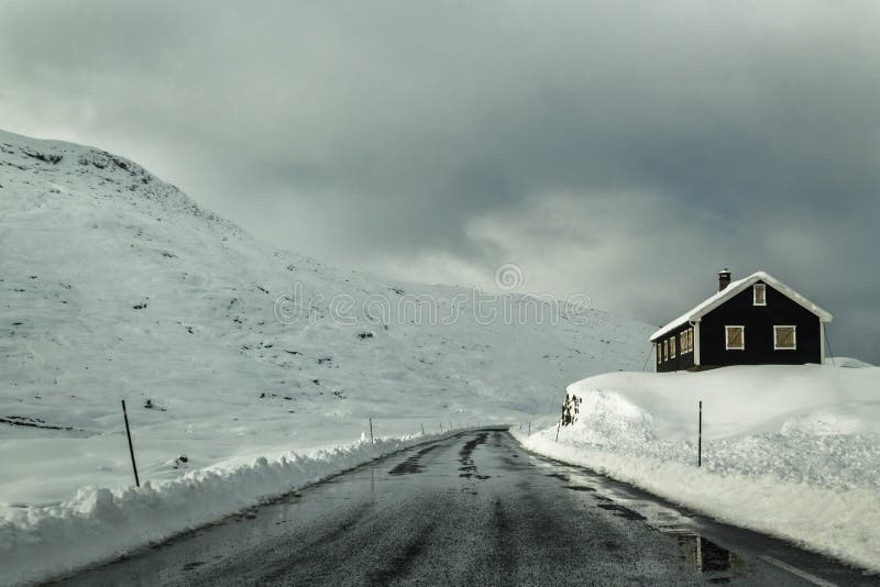 Lonely house stock image. Image of snow, locations, travel - 57709875
