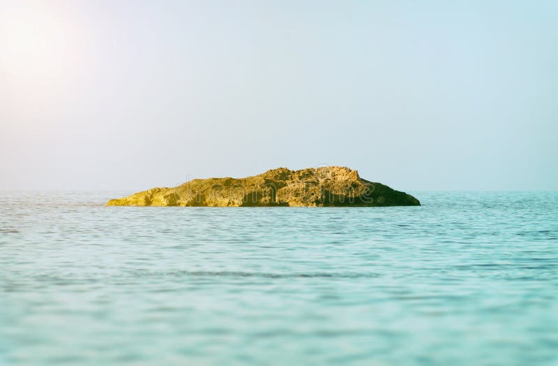Lonely island. stock image. Image of summertime, empty - 60089727