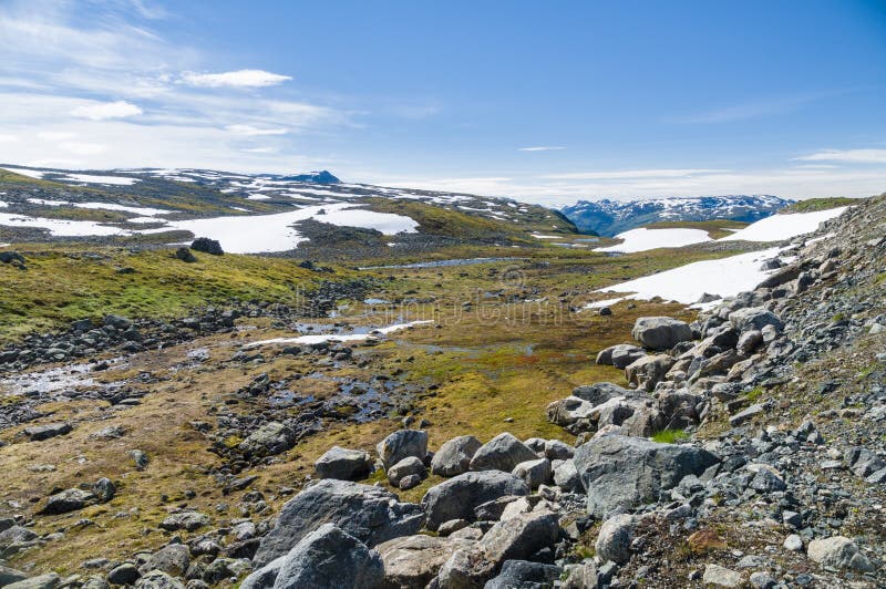 Lonely Landscape of Highland Tundra Stock Image - Image of cold, desert ...