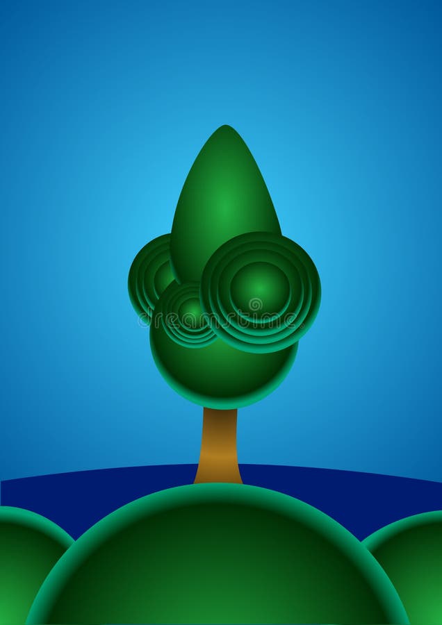 A Magic Forest with an Smiling Tree. Vector Illustration Stock Vector ...