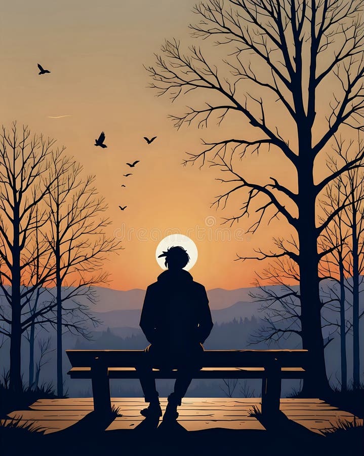 Lonely Man Bench Stock Illustrations – 431 Lonely Man Bench Stock ...