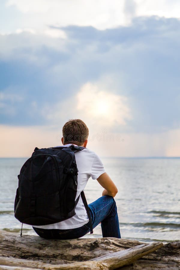 Lonely Man outdoor stock image. Image of solitude, single - 106134877