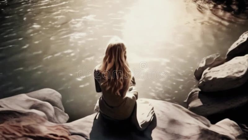 A Lonely Man on the Seashore. Pensive Man by the Water, Emotion ...