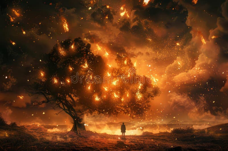 Burning Tree Stock Illustrations – 28,590 Burning Tree Stock ...