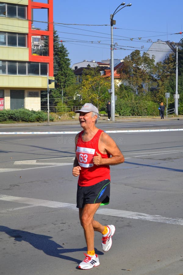 Lonely Old Long-distance Runner Editorial Photography - Image of ...