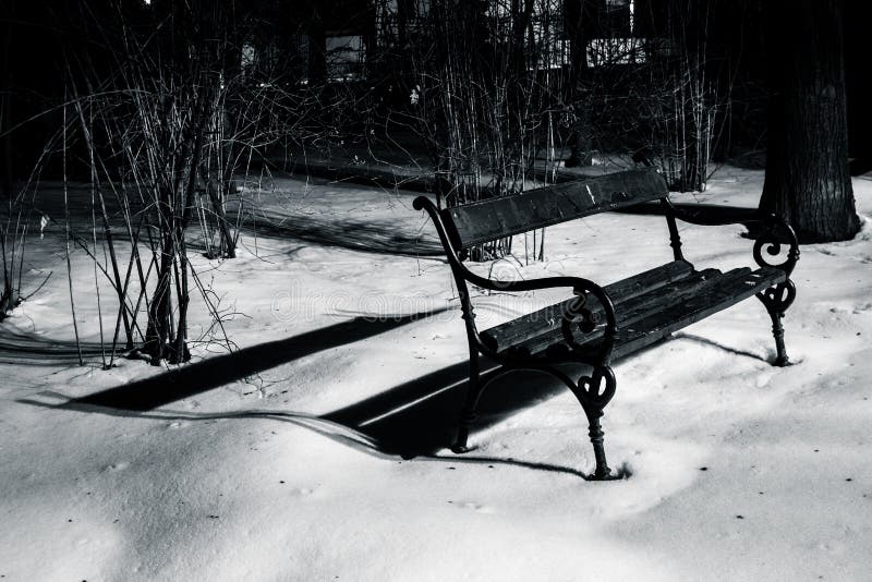 Lonely Park Bench stock image. Image of basarab, bench - 86726353