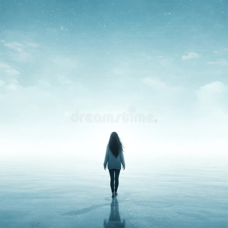A Lonely Path, a Step into Infinity. Stock Photo - Image of water ...