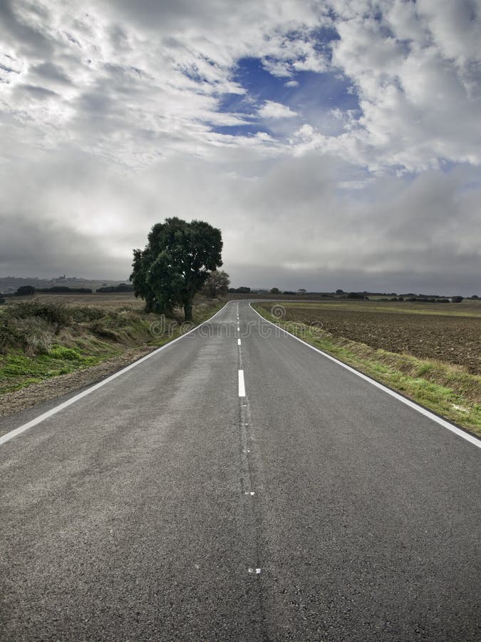 Lonely road stock image. Image of lines, background, distance - 24517059