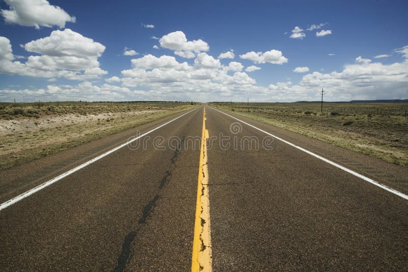 Lonely Road stock image. Image of stripe, road, cloud - 2736877