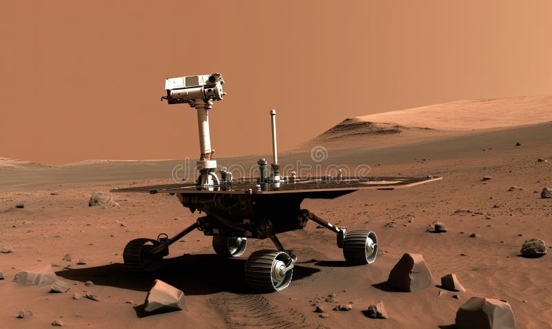 Mars Rover Explores Mars Rocky Terrain Alone Creating Using Generative ...